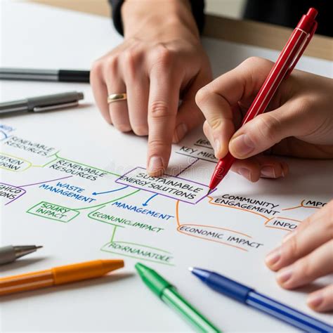 Analyzing Sustainable Energy Solutions And Economic Impact Mind Map