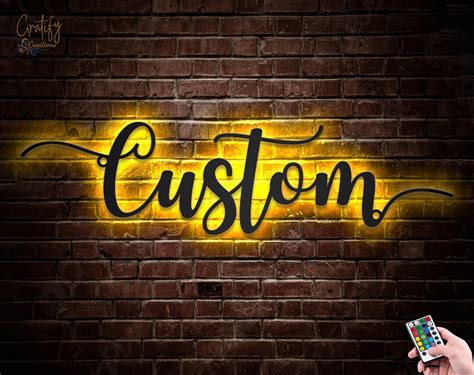 Led Custom Text Words Metal Wall Art Ideal Outdoor Decoration Perfect Housewarming Or