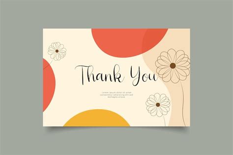 Premium Vector Thank You Card Template Design