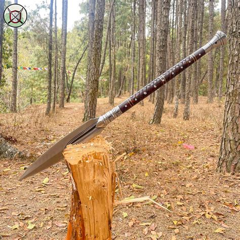 Tactical Spear 12 Inches Handcrafted Kukri Knives Full Tang Spear