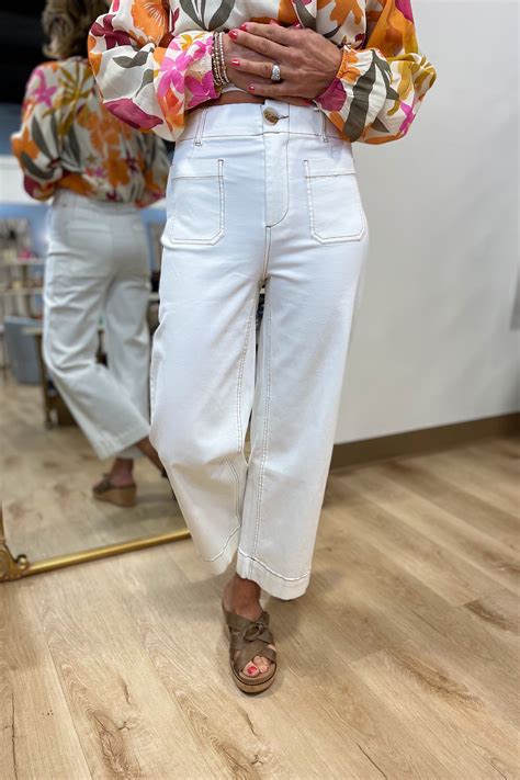 Renuar Woven Pant White Expectations Too