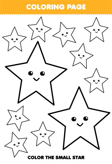 Star Shape Coloring Sheet