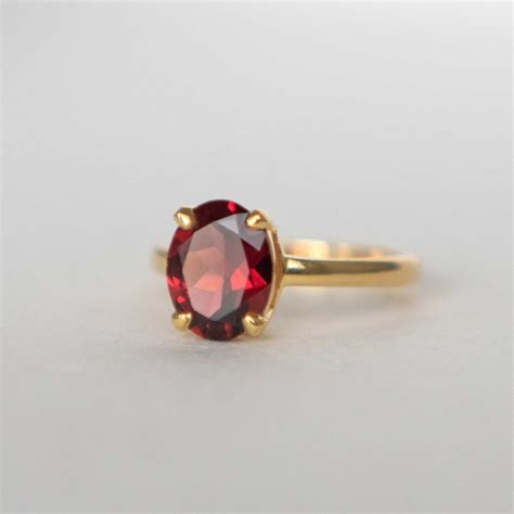 Garnet Ring Etsy
