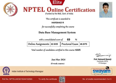 Databasemanagement Nptel Sql Dataengineering Harshad R