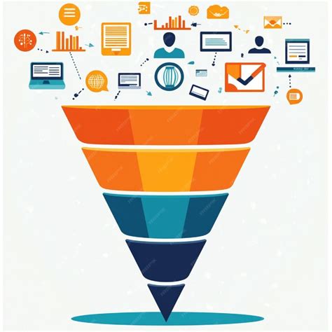 A Visual Depiction Of The Content Marketing Funnel Showing Stages From