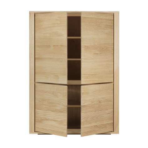 Oak Storage Cabinet With Modern Buffet Cabinet Solid Wood Partition