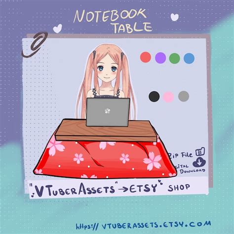 Table Asset Vtuber Etsy