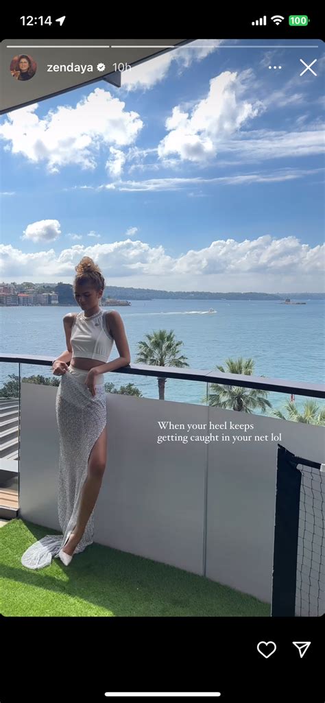 Zendaya Paired White Crop Top And Underwear With Sheer Skirt