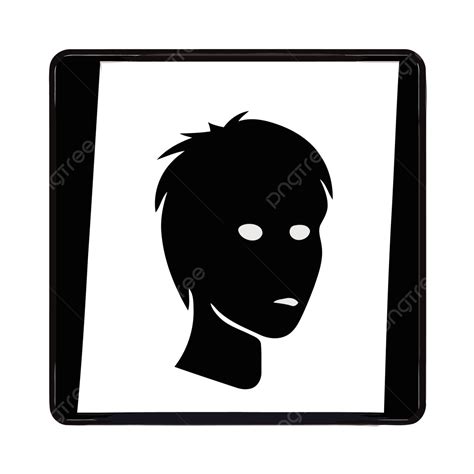 Black Face Symbol Is Displayed In A Square Frame Vector A Simplistic Black Icon Of Cheek On A