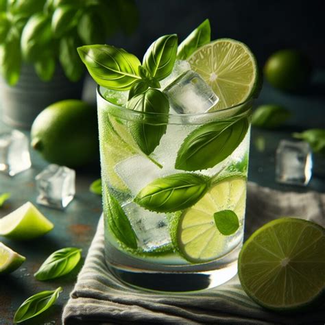 Lime Basil Refresher Mocktail Rezept