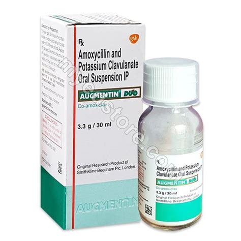 Augmentin Syrup Duo 33g Amoxicillinclavulanic Acid My Ed Store