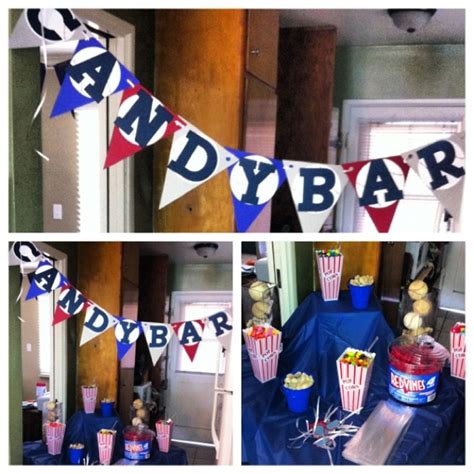 Baseball Themed Candy Bar