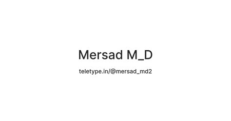Mersad M D — Teletype