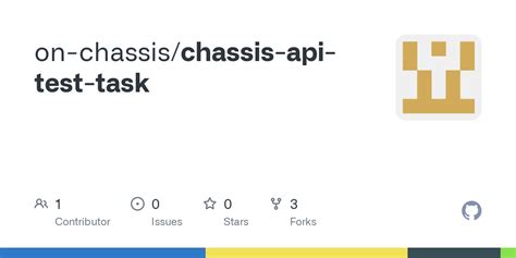 GitHub On Chassis Chassis Api Test Task