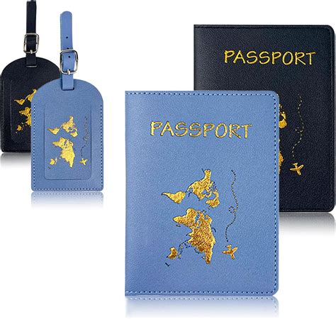 Aatpuss 2 Sets Passport Covers Blue Passport Cover Personalized