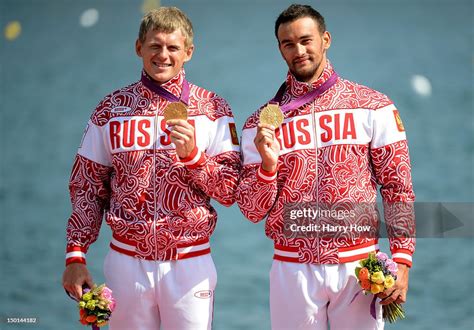 Gold Medal Winners Yury Postrigay And Alexander Dyachenko Of Russia