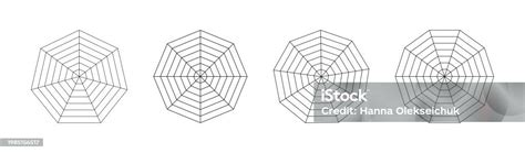 Radar Spider Diagram Template Spider Mesh Polygon Web Graphs Icon