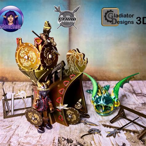 3d Printable Viking With Weapons And Rack By Mysticsaige