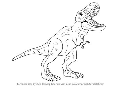How To Draw A Tyrannosaurus Rex Dinosaurs Step By Step