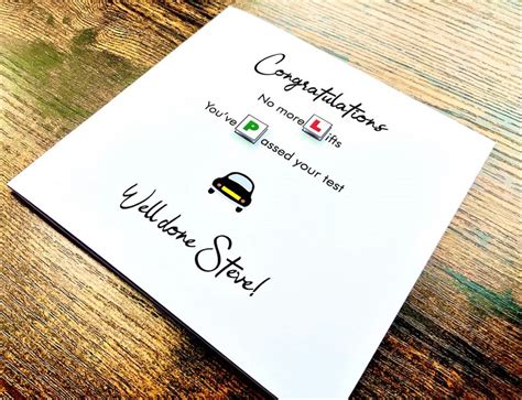 Passed Your Driving Test Card Personalised Congratulations Etsy