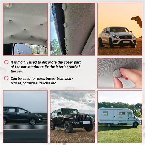 Car Roof Headliner Repair Button Kit 362 Pack Grey Grid Snap Rivets