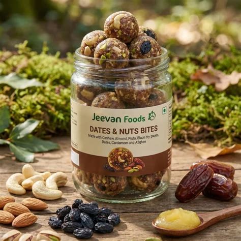 Dates And Nuts Bites Jeevan Foods