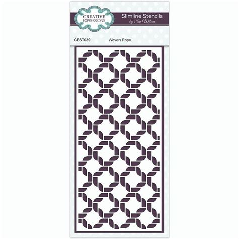 Creative Expressions Sue Wilson Woven Rope Slimline Stencil