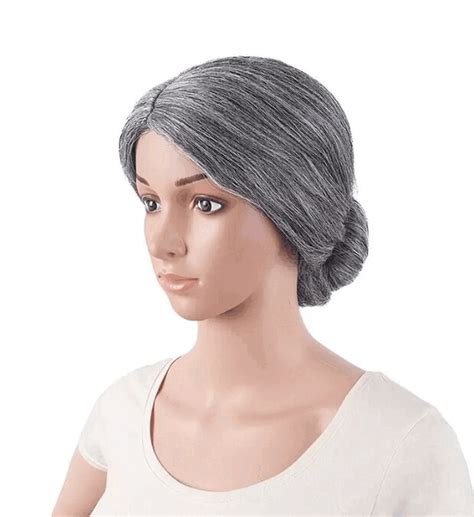 할머니 노인 분장 백발 가발 파티 코스프레 이벤트 졸업사진 흰머리 코믹 연극 소품 쓸모없는 선물 템 에이블리