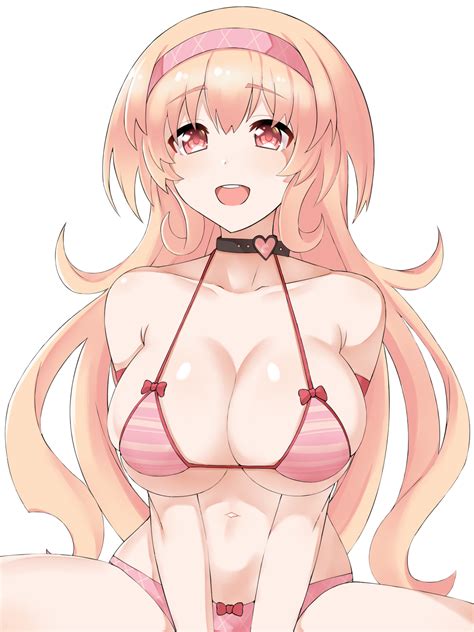 Zatsu Compa Neptune Series Highres Paid Reward Available 1girl Bare Shoulders Bikini