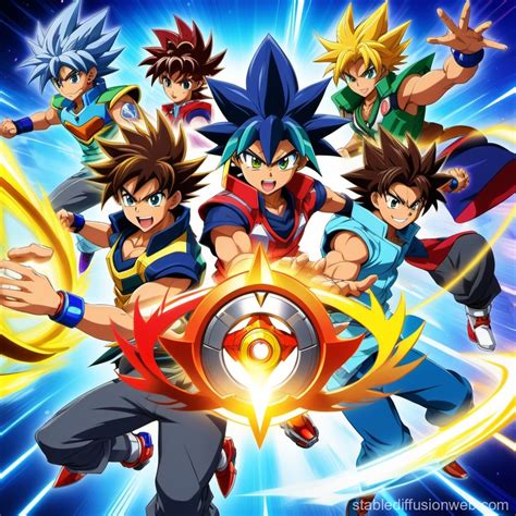 Champion Showdown Tyson Vs Kai In Beyblade Battle Stable Diffusion