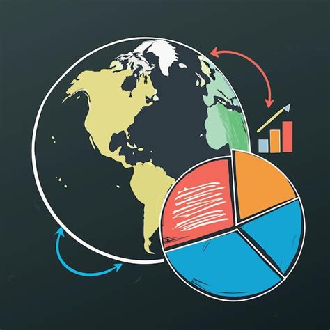 Global Asset Allocation Investment Concept Decoration Globe With Usa Map On Chalkboard With
