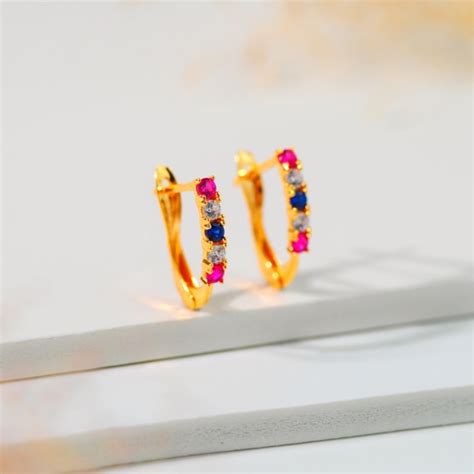 Jual Anting Emas Jepret Rainbow Toko Emas Gadjah Shopee Indonesia