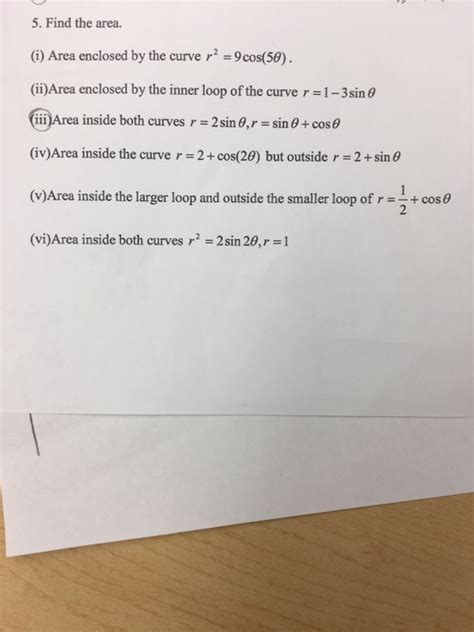 solved 5 find the area 6 area enclosed by the