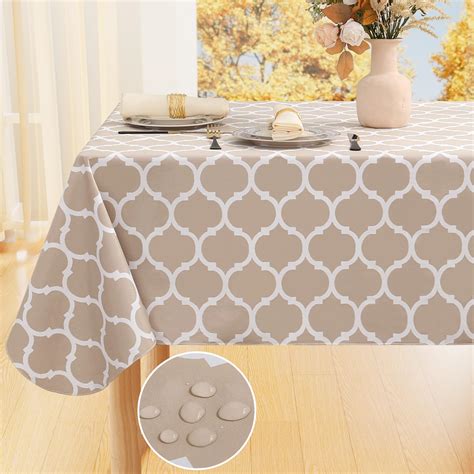 Smiry Rectangle Table Cloth Waterproof Vinyl Tablecloth