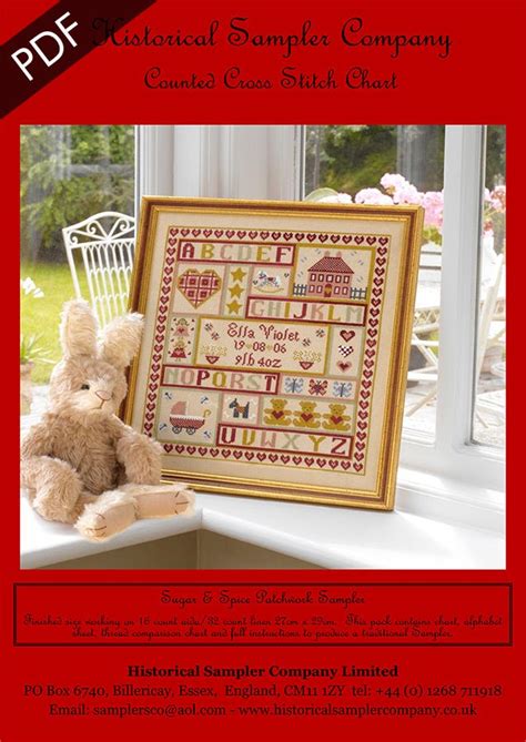 Sugar And Spice Patchwork Sampler Downloadable Pdf Cross Stitch Pattern