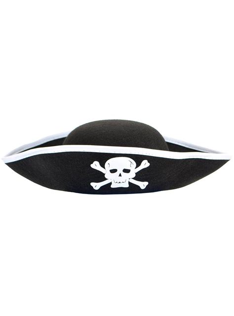 Black And White Pirate Skull And Crossbones Hat