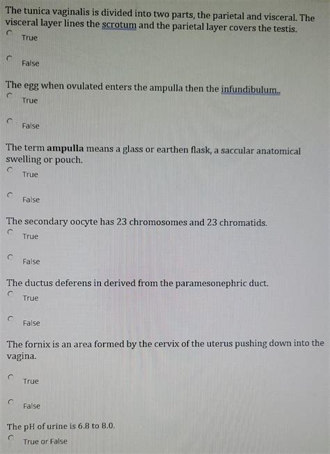 Solved The Tunica Vaginalis Is Divided Into Two Parts The