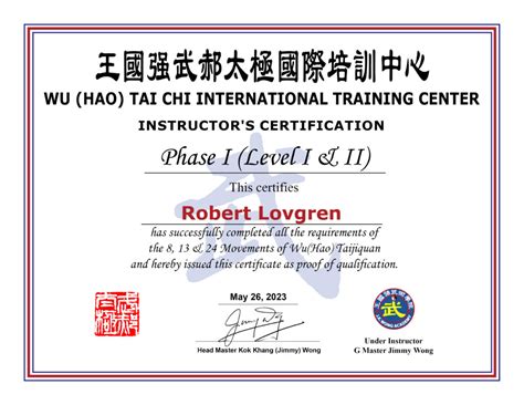 Robert Lovgren Jk Wong Kung Fu Tai Chi Academy