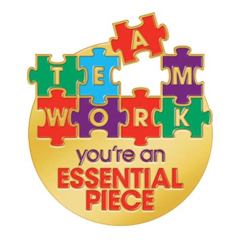 Teamwork Youre An Essential Piece Lapel Pin With Card Teamwork