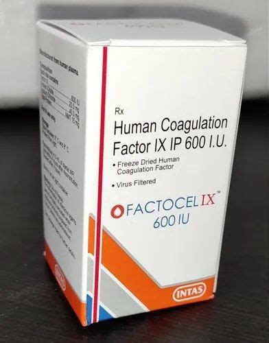 Human Coagulation Factor Ix Ip 600 Iu Factocel Ix 600iu At ₹ 6500
