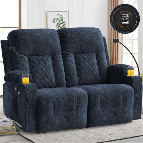 Loberfve Recliner Sofa Double Reclining Loveseat 2 Seater Sofa Home