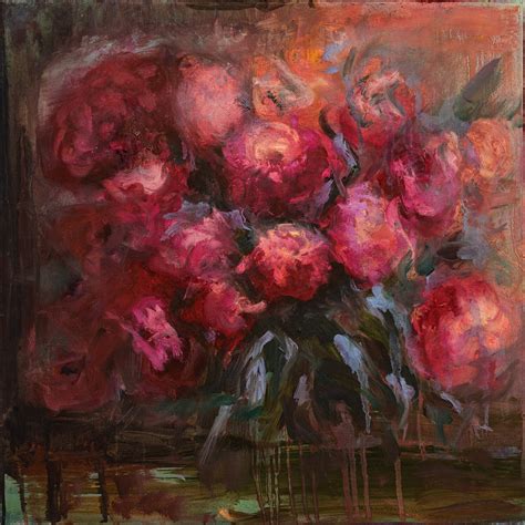 Favourite Peonies De Tanya Bilous 2020 Pintura Óleo En Lienzo