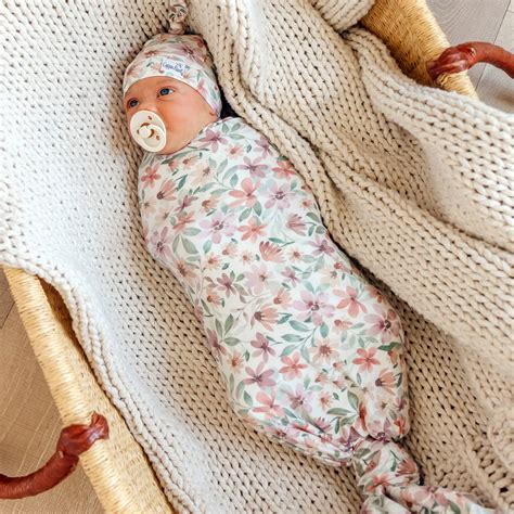 Knit Swaddle Blanket Natalie Copper Pearl