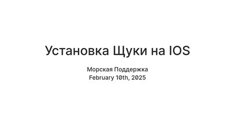 Установка Щуки на Ios — Teletype