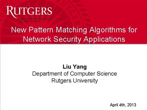 New Pattern Matching Algorithms For Network Security Applications