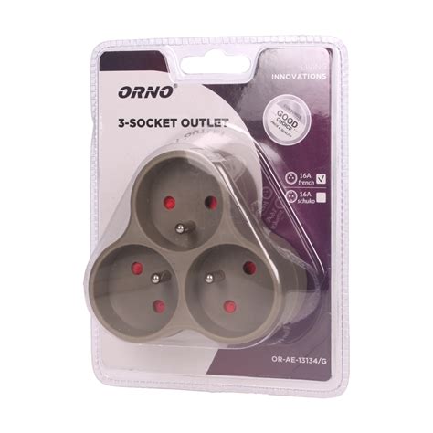 Triple Socket Outlet Gray