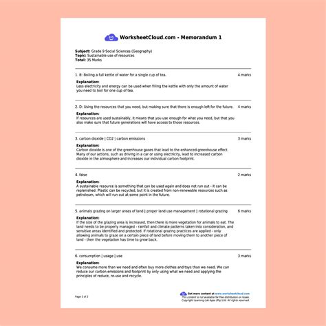 Grade 9 Ems Pack Worksheetcloud