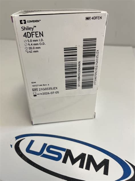 New Covidien Shiley 4dfen Tracheostomy Tube Cuffed With Disposable