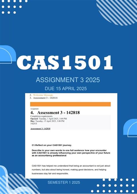 Cas1501 Assignment 3 2025 Due 15 April 2025 Perspectives On