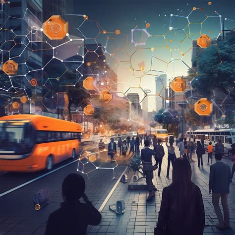 Data Driven Public Transit In A Connected Urban Environment Stock Image